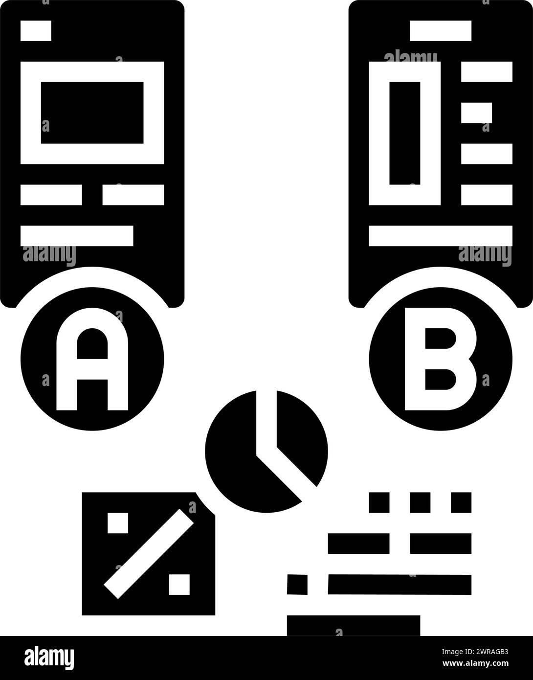 Ab Testing Ux Ui Design Glyph Icon Vector Illustration Stock Vector Image And Art Alamy