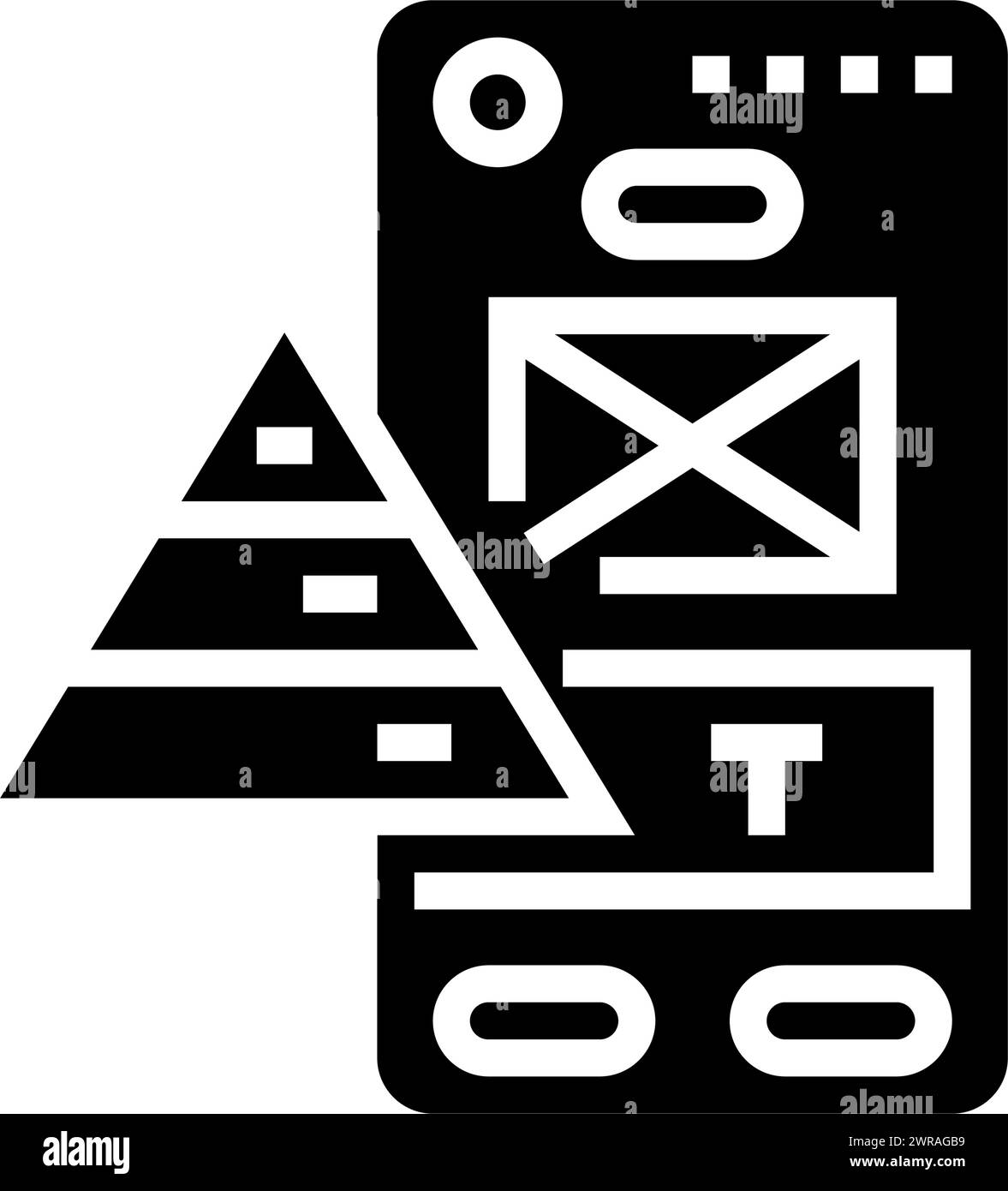 hierarchy ux ui design glyph icon vector illustration Stock Vector Image & Art - Alamy