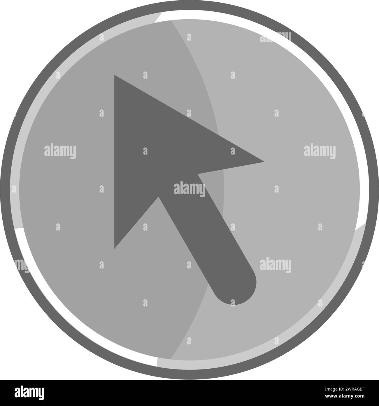 Cursor metallic icon. Cursor gray icon Stock Vector Image & Art - Alamy