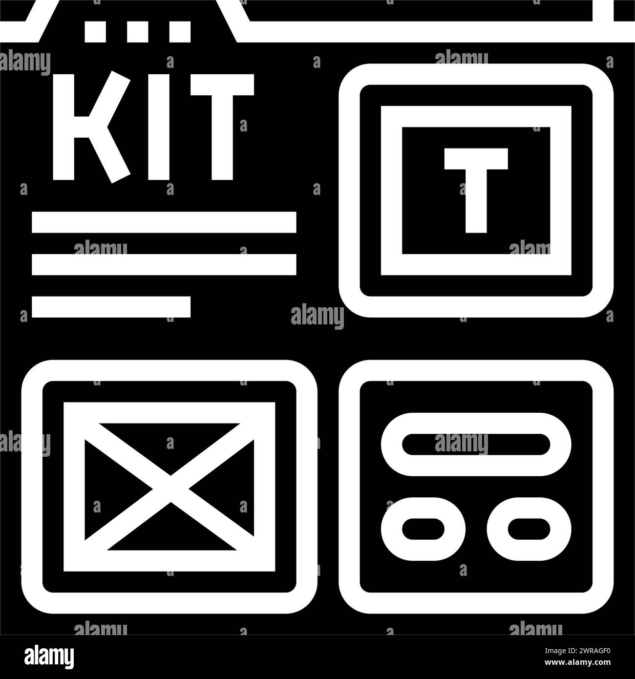 Mobile ui kit design Black and White Stock Photos & Images - Alamy