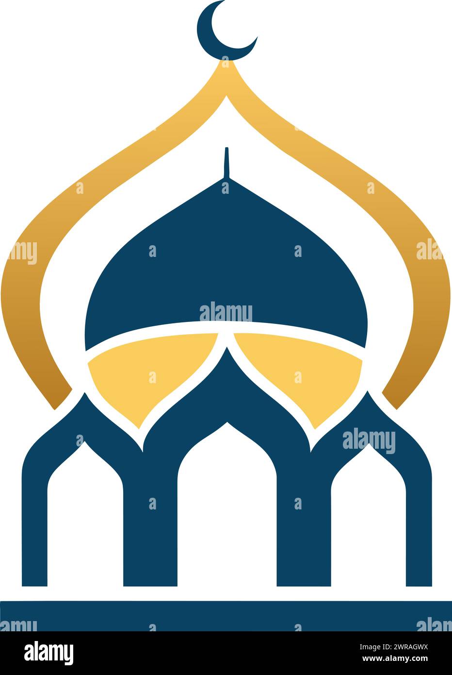 Sleek Islamic Logo, Minimalist Design, White Background Stock Vector ...