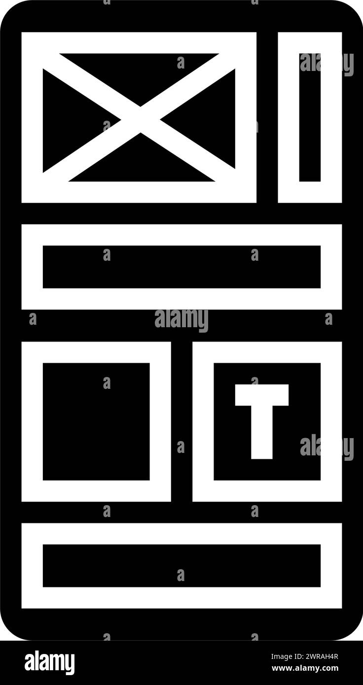 grid system ux ui design glyph icon vector illustration Stock Vector Image & Art - Alamy