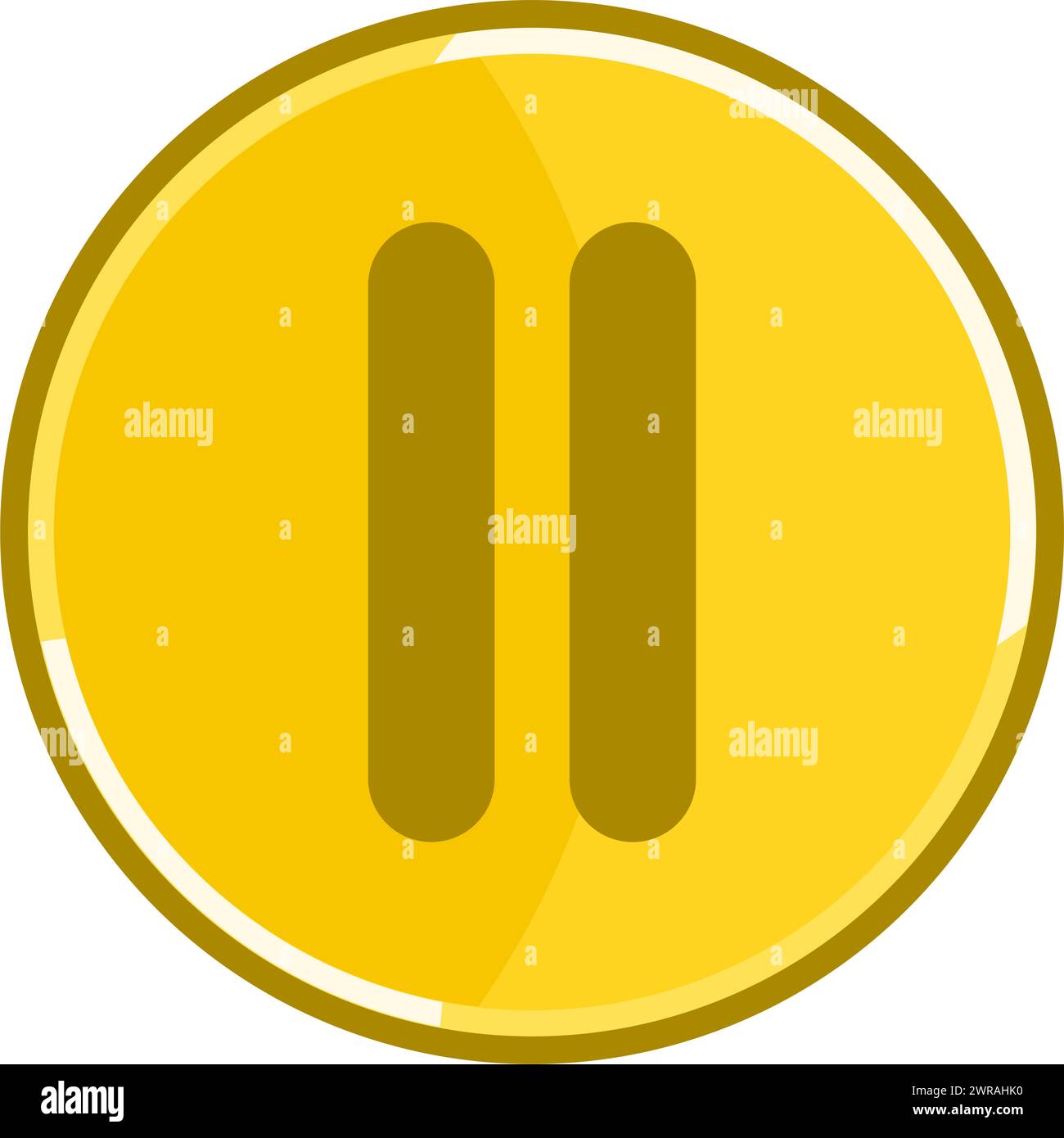 Golden pause icon hi-res stock photography and images - Alamy