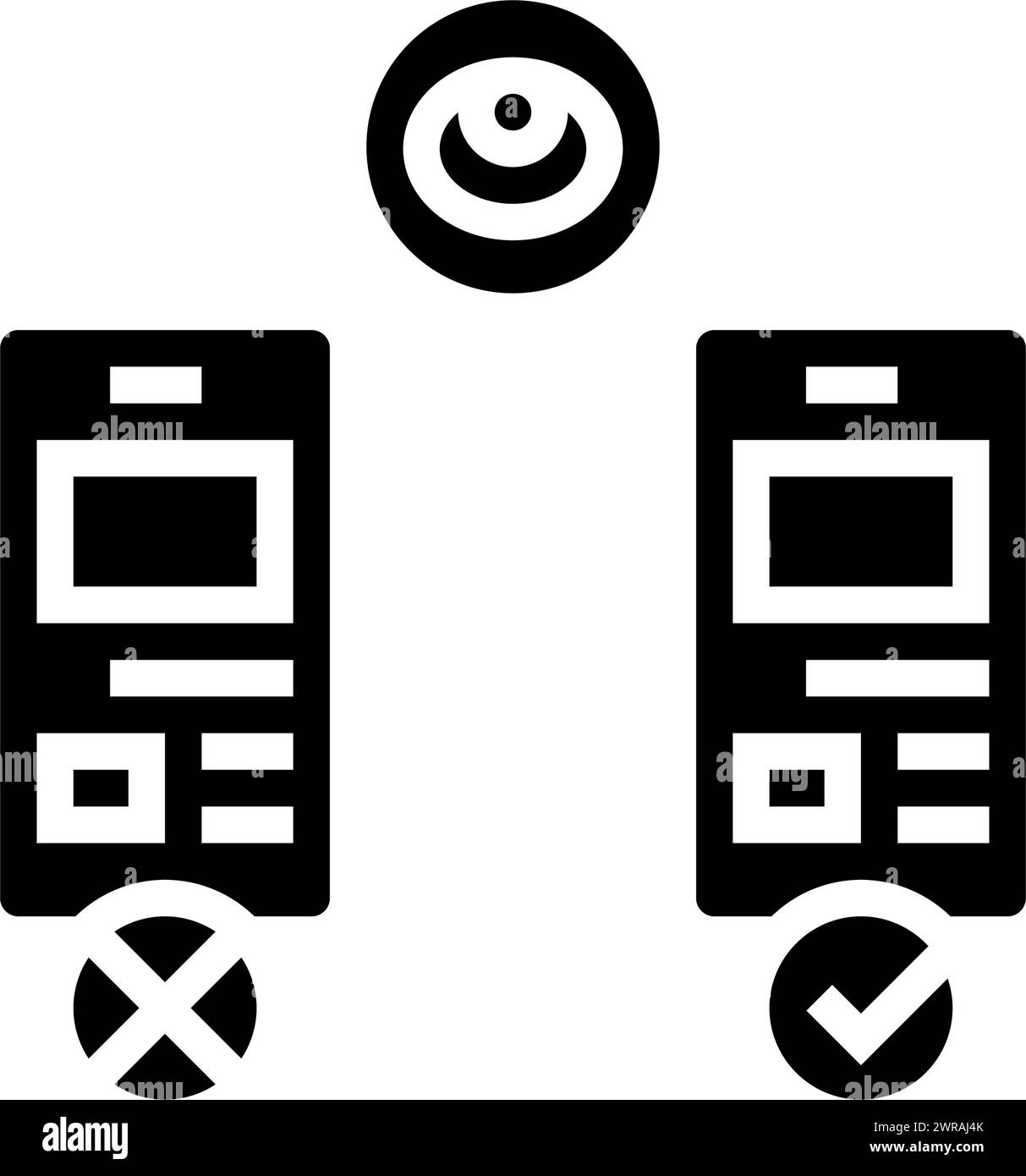 contrast ratio ux ui design glyph icon vector illustration Stock Vector Image & Art - Alamy