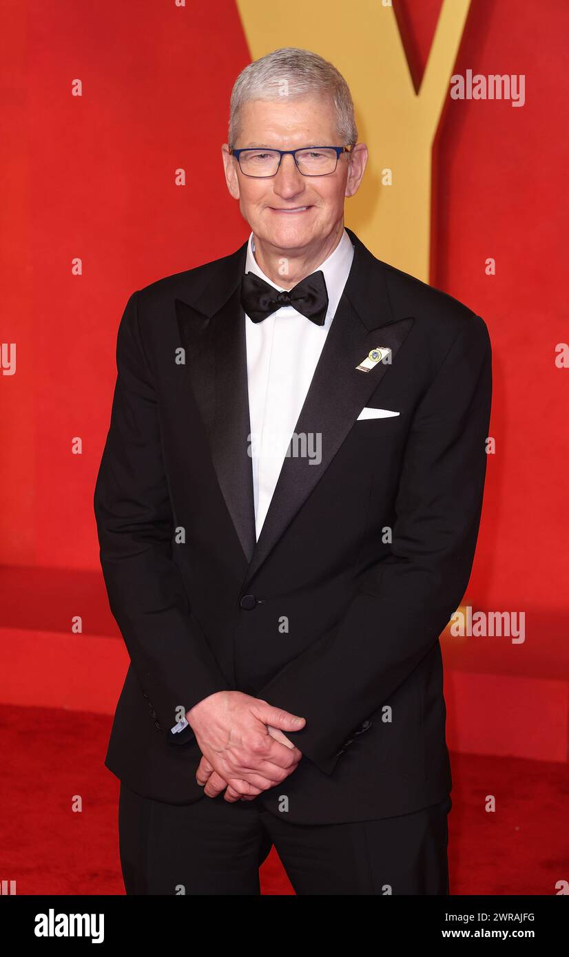 Beverly Hills, USA. 11th Mar, 2024. Tim Cook attends the 2024 Vanity ...