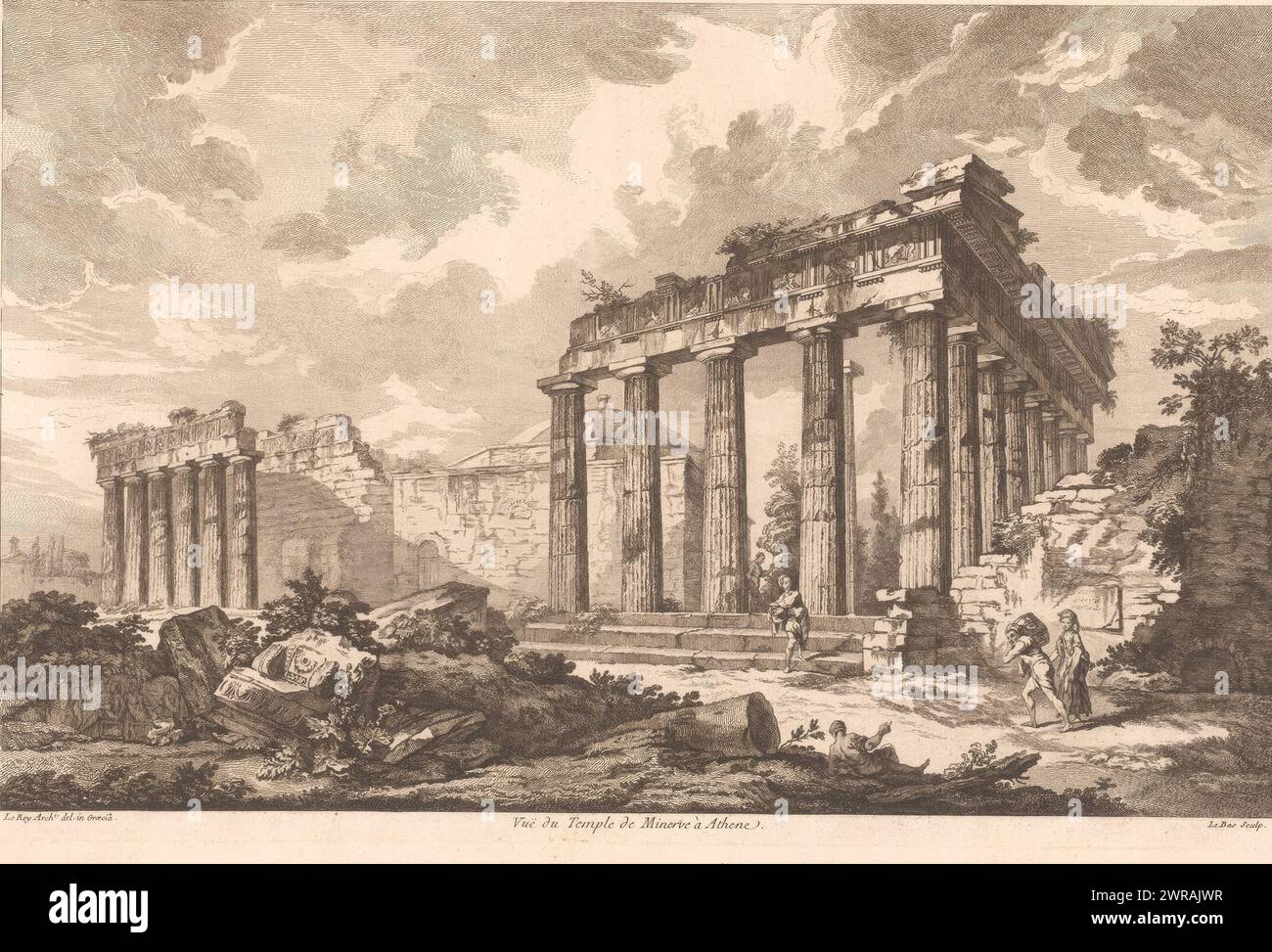 View of the Temple of Minerva in Athens, Vuë du Temple de Minerve à ...