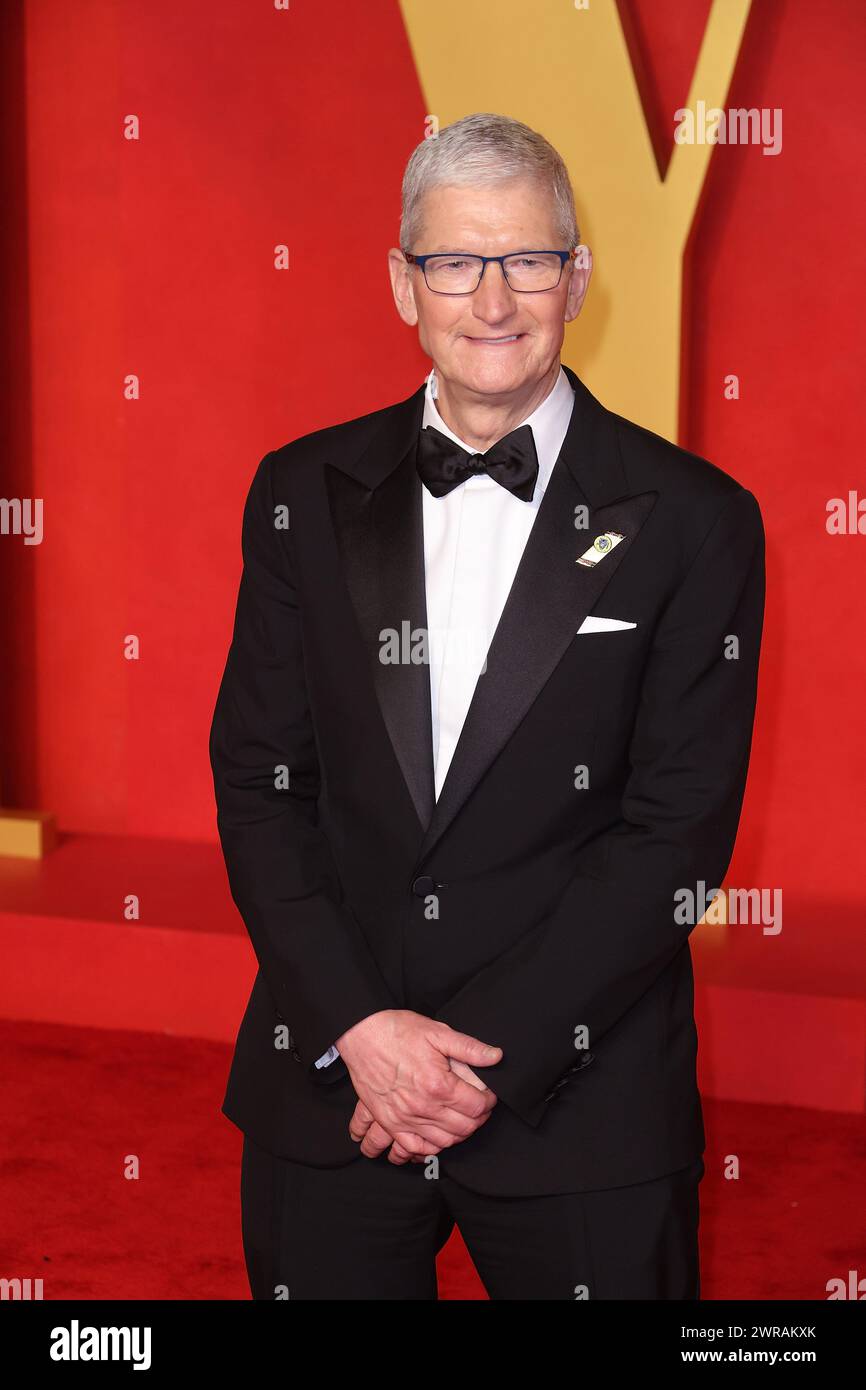 Beverly Hills, USA. 11th Mar, 2024. Tim Cook attends the 2024 Vanity ...
