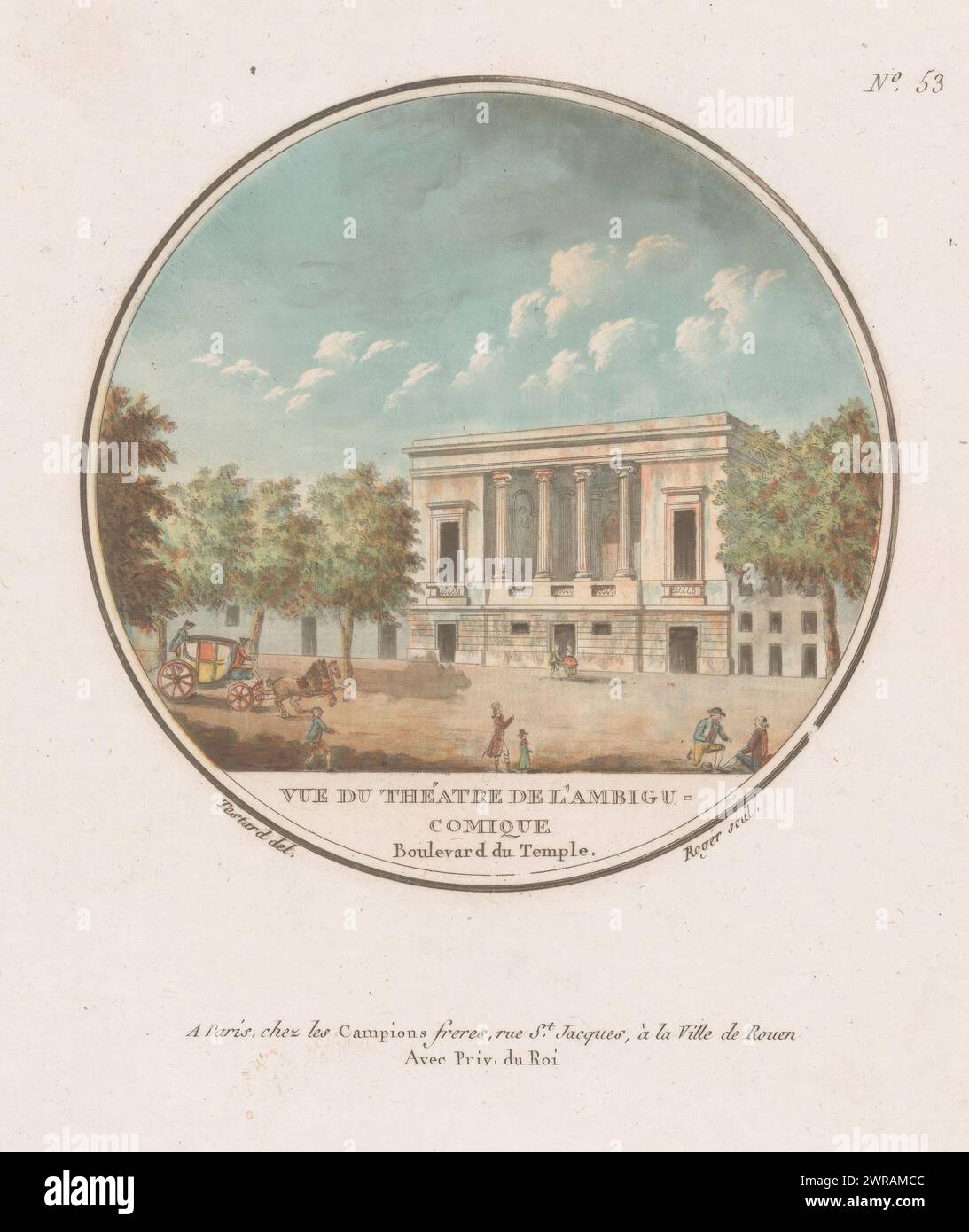 View of the Théâtre de l'Ambigu-Comique, Vue du théatre de l'Ambigu ...