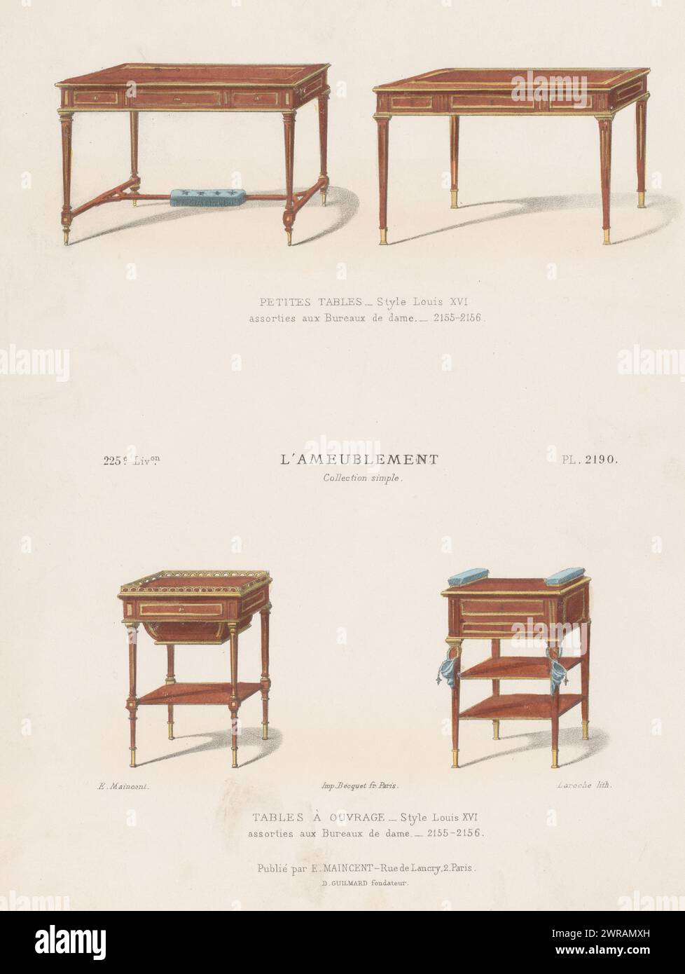 Petites table style louis xvi hi-res stock photography and images - Alamy