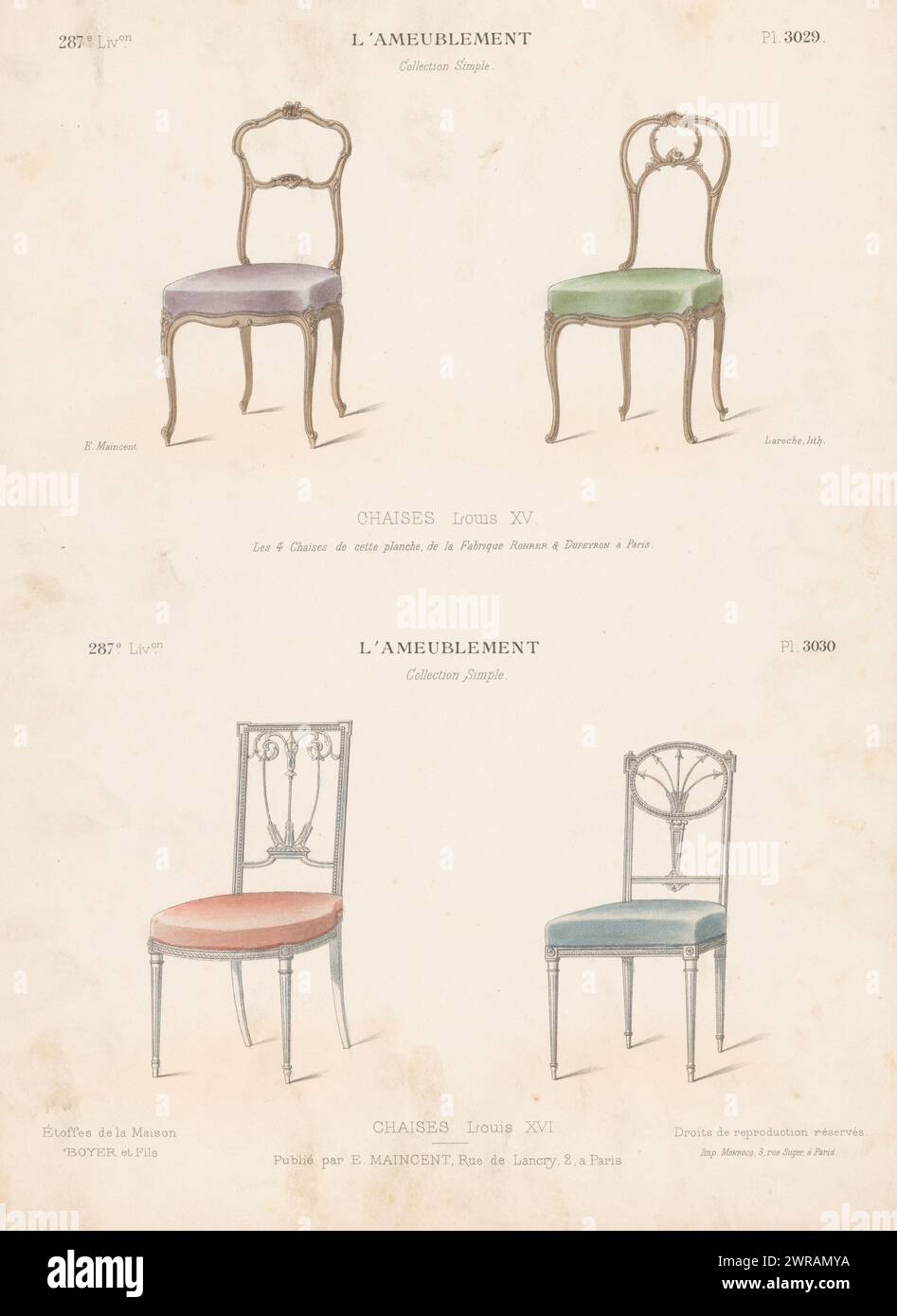 Chaises louis xv hi-res stock photography and images - Alamy