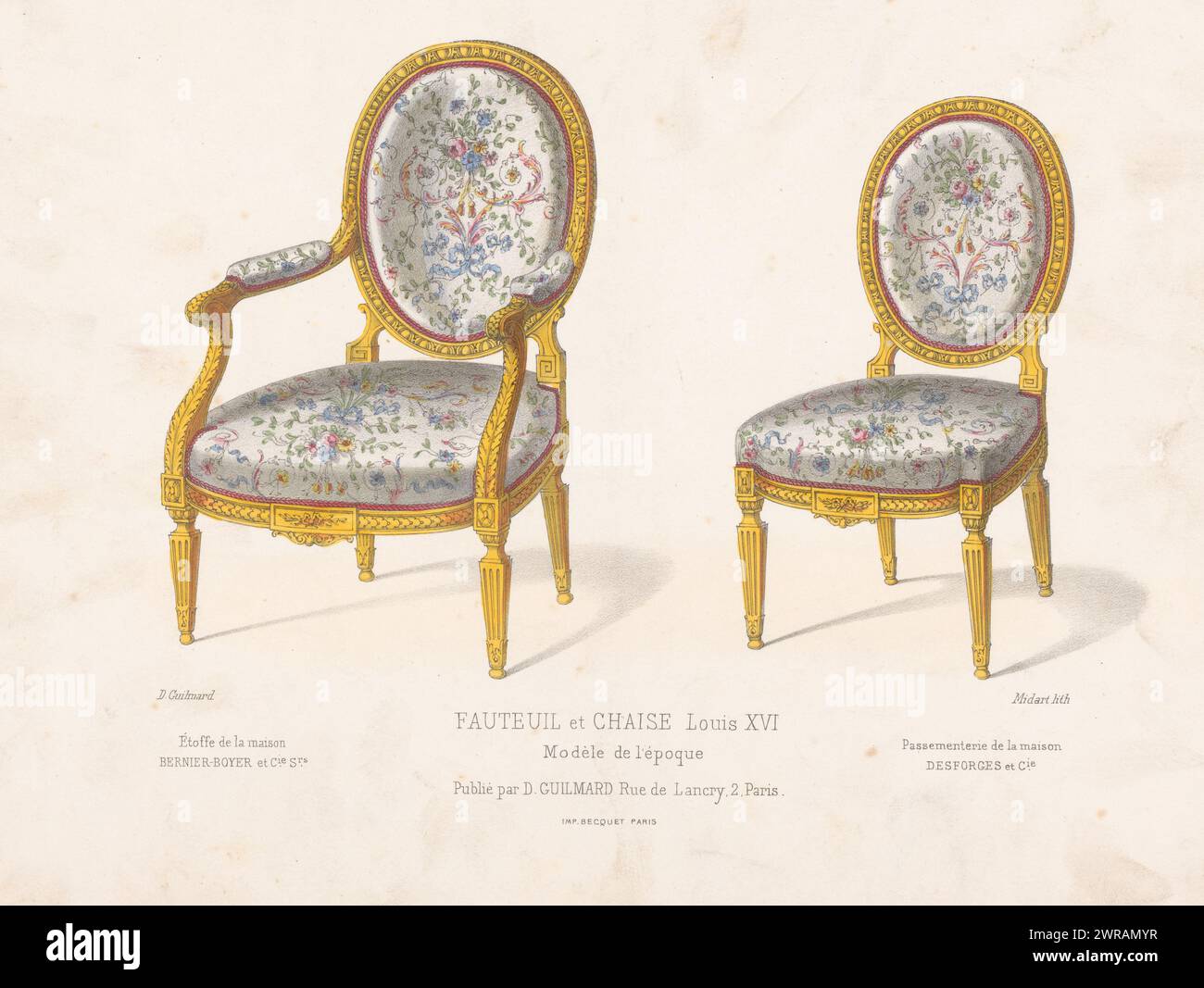 Fauteuil et chaise louis xvi modele de lepoque hi-res stock photography and images - Alamy