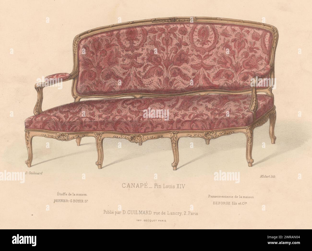 Canapé, Canapé Fin Louis XIV (title on object), Le garde-meuble ...