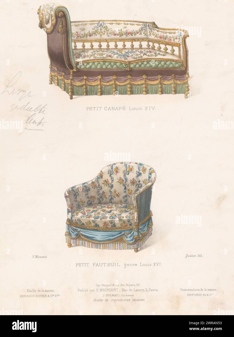 Canape style louis xiv hi-res stock photography and images - Alamy