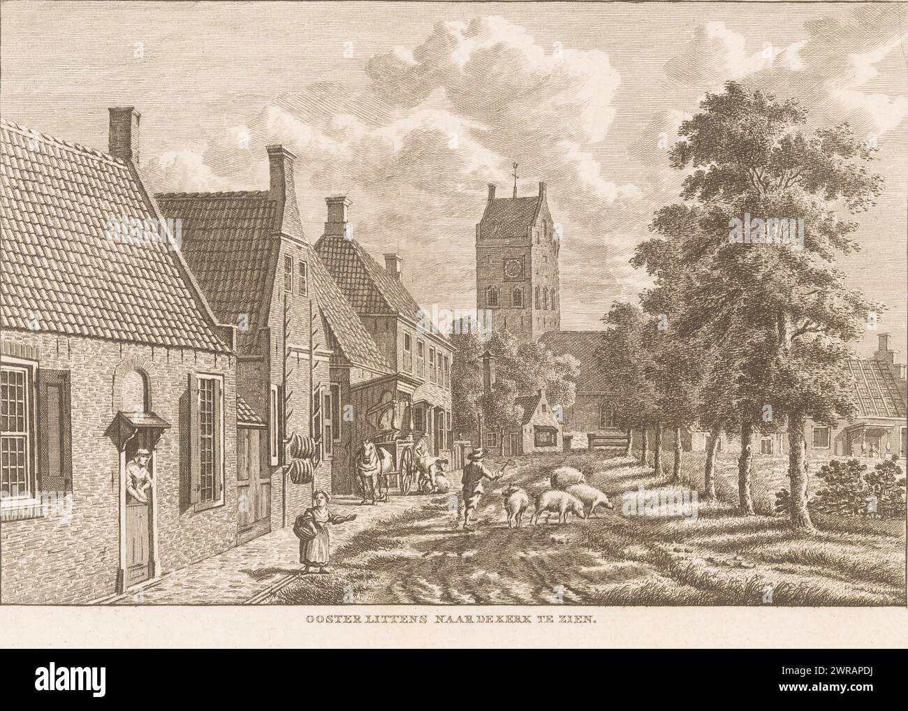 Village view with church in Easterlittens, Oosterlittens to see the ...