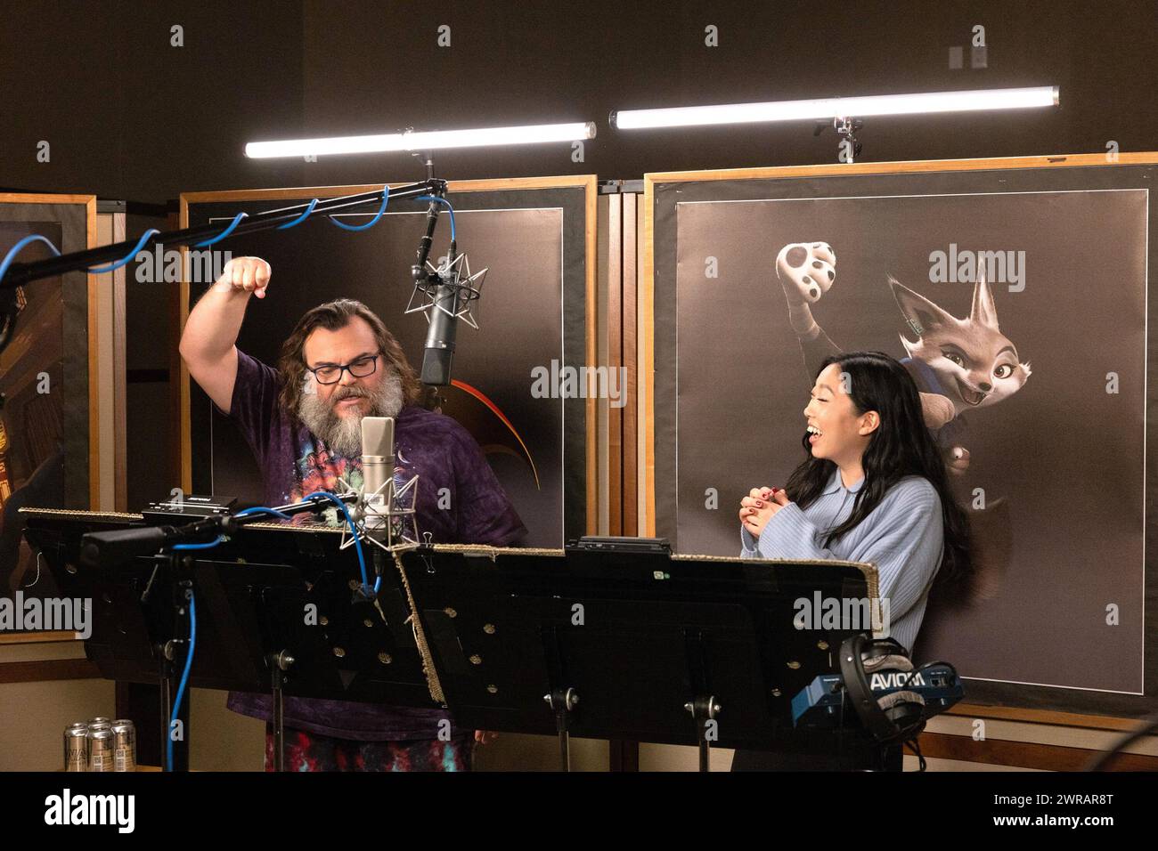 KUNG FU PANDA 4, from left: Jack Black, voice of Po, Awkwafina, voice ...