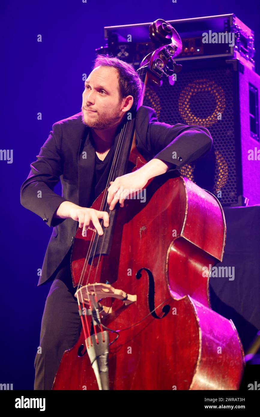 William Brunard French jazz double bassist in concert (with the ...