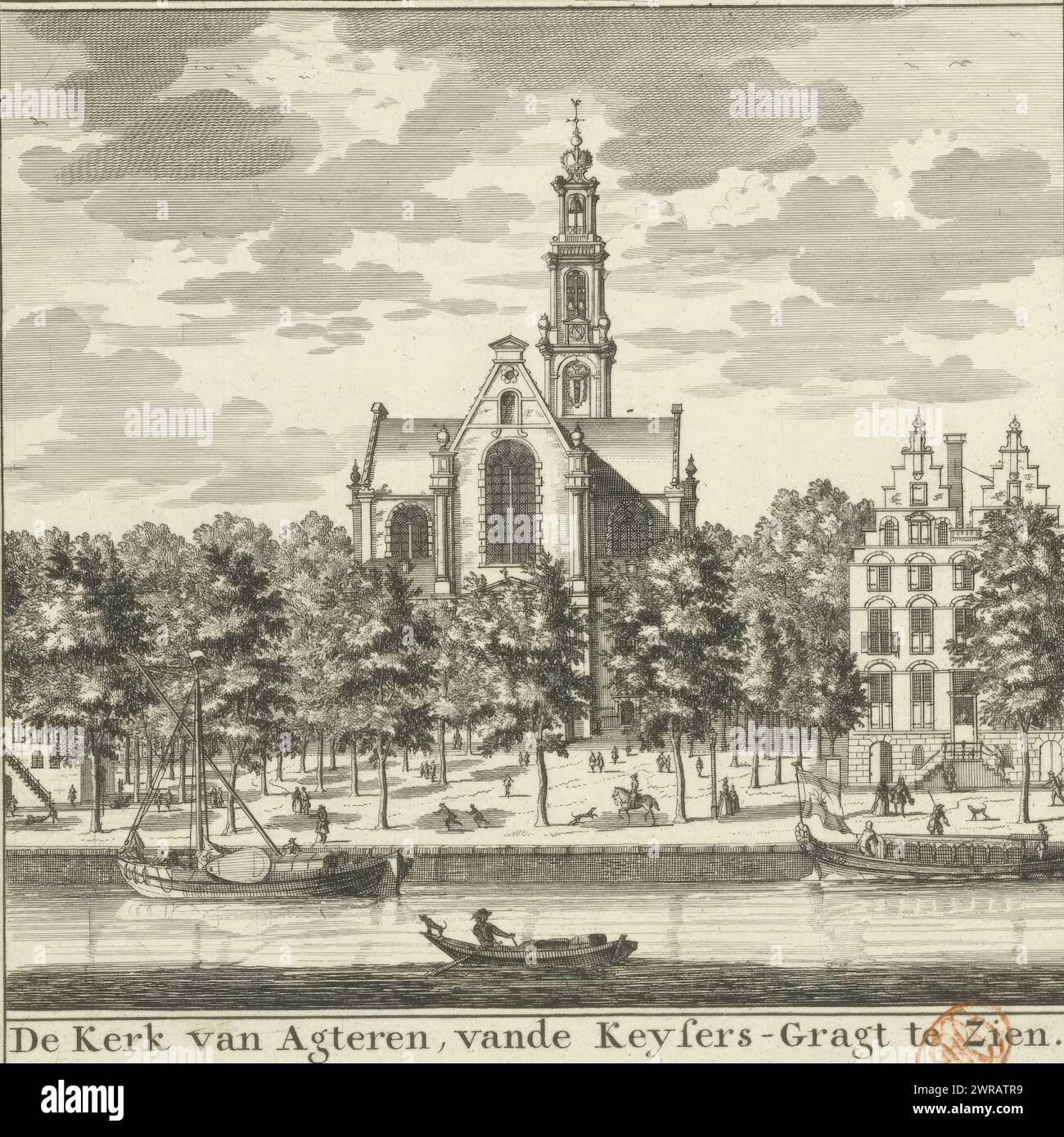 View of the back of the Westerkerk in Amsterdam, The Church of Agteren ...