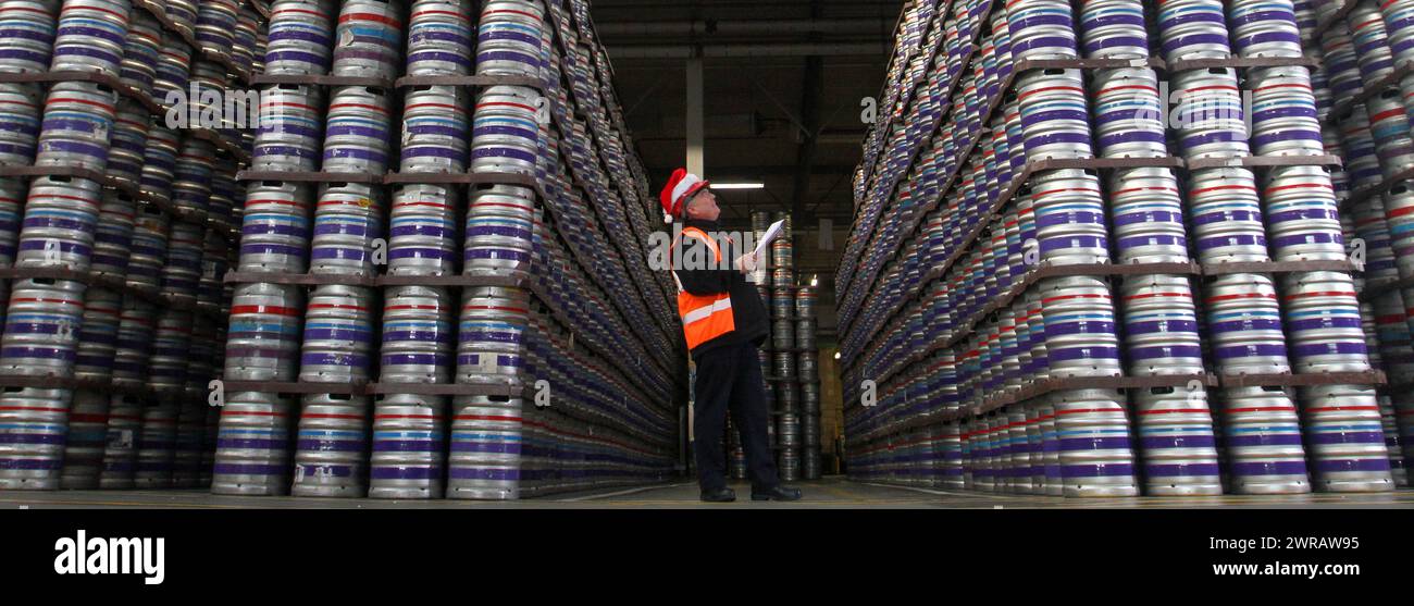 14/12/11...Warehouse Support Manager, Ian Holden-Smith, 61, checks the ...