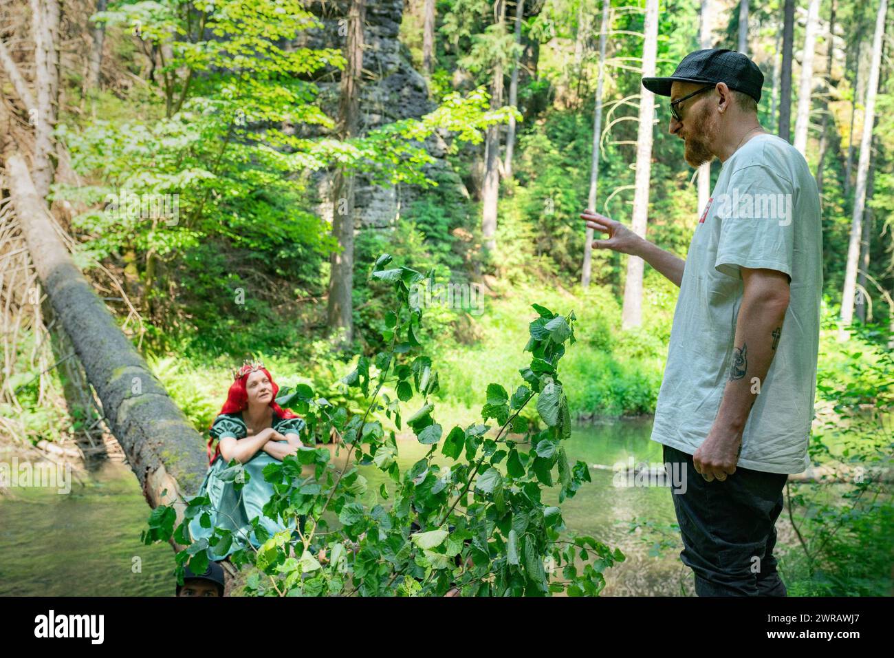 SPACEMAN, from left: Carey Mulligan, director Johan Renck, on set, 2024 ...