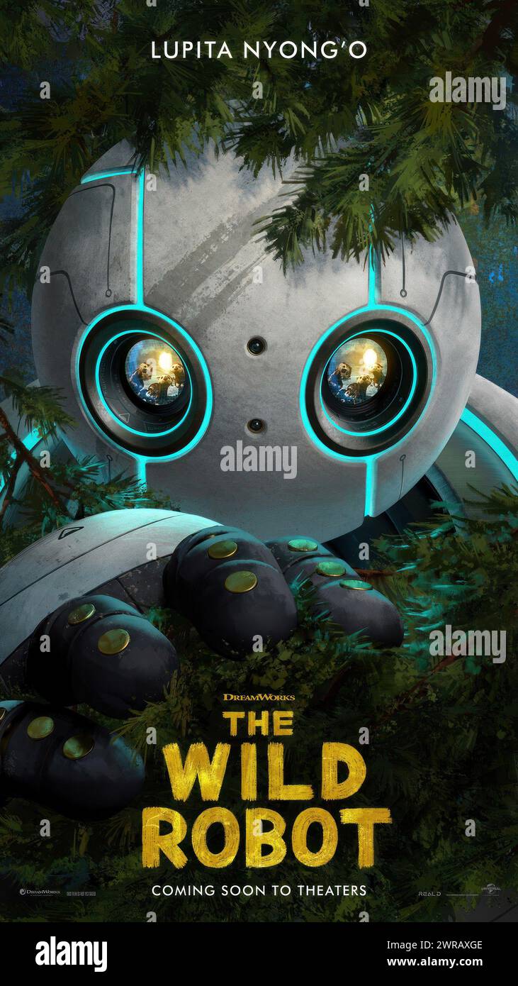 THE WILD ROBOT, advance poster, Roz (voice: Lupita Nyong'o), 2024 ...