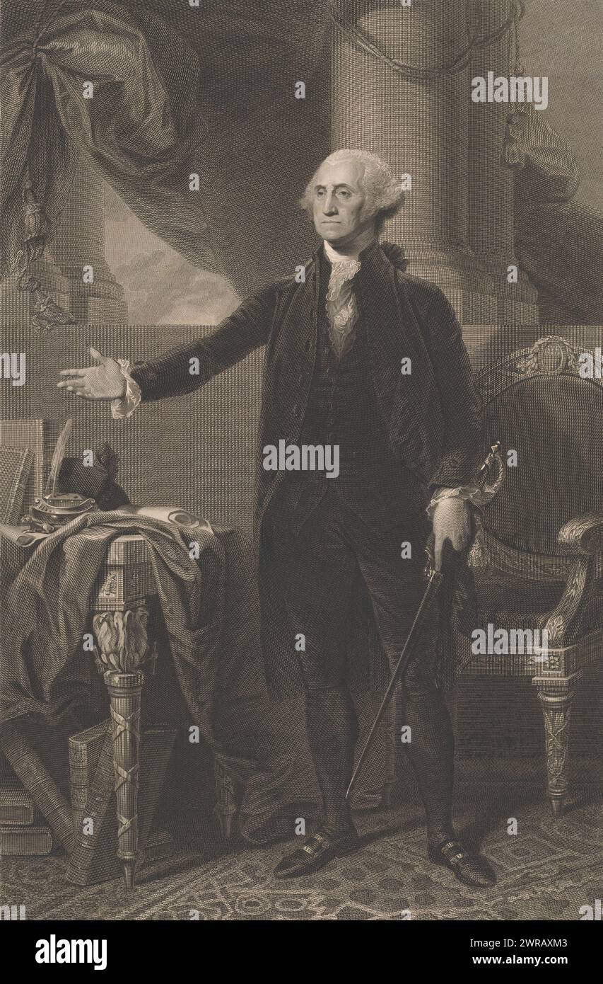 Portrait of George Washington, print maker: James Heath, after painting ...