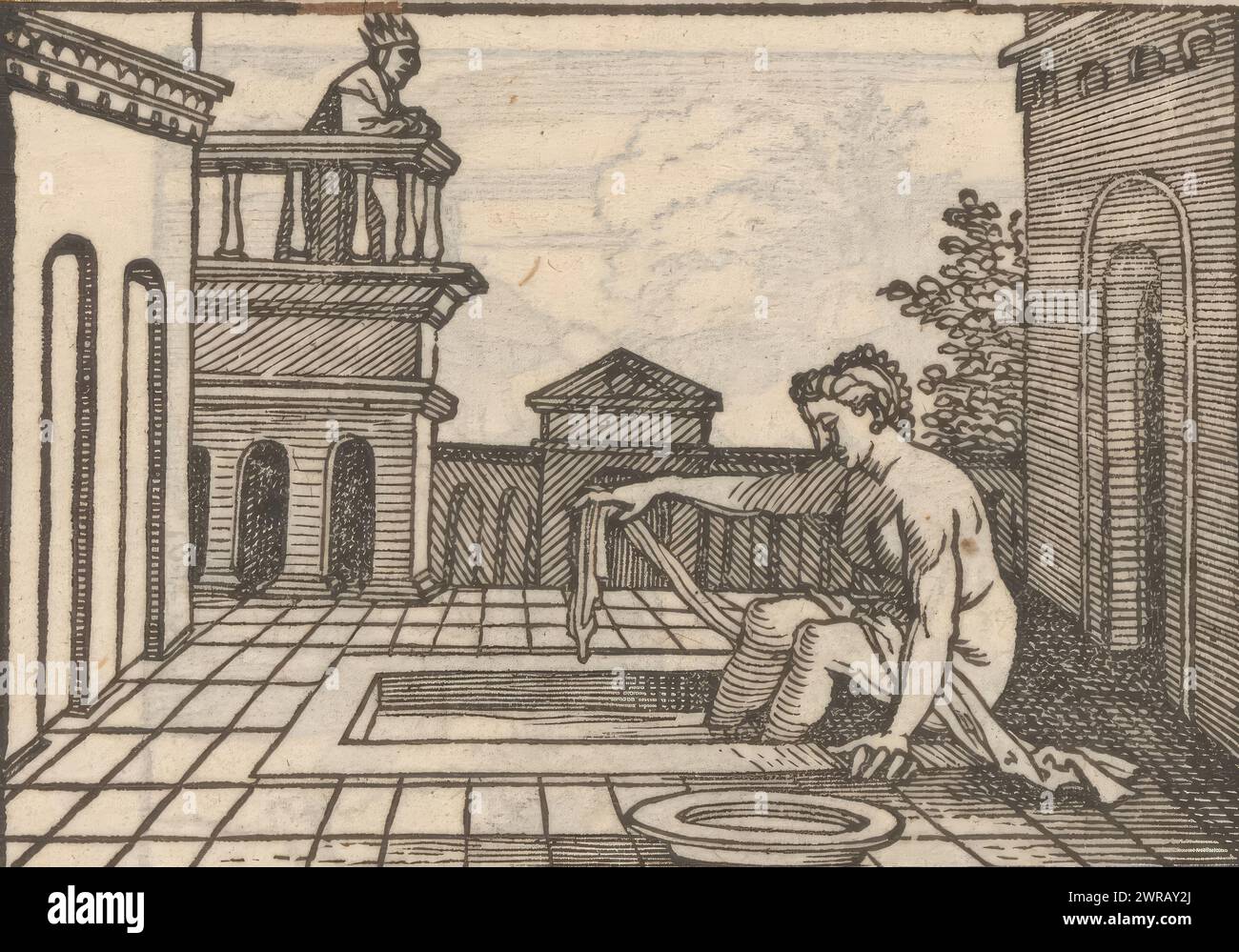 David and Bathsheba, print maker: anonymous, after design by: Hans ...