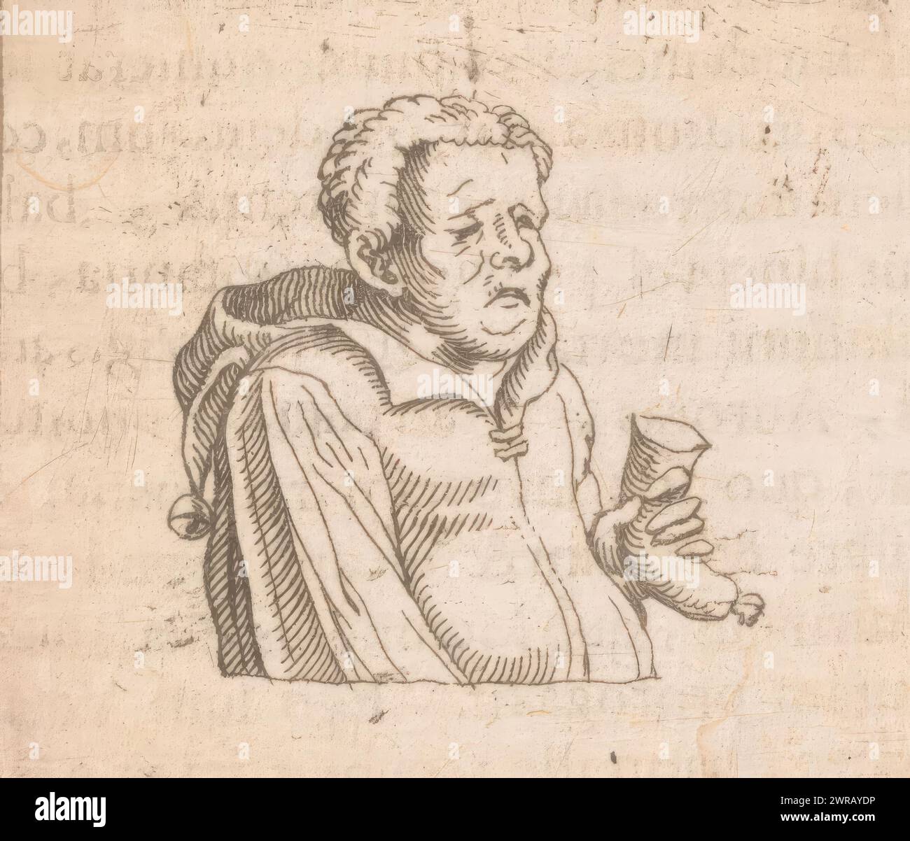 Fat fool with a sausage, Illustrations from the Praise of Folly (series ...