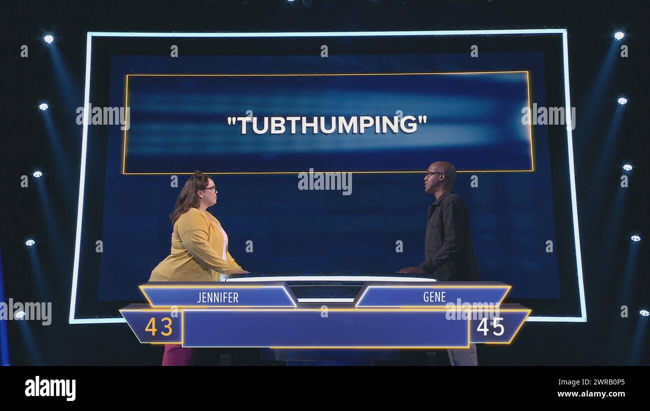 THE FLOOR, from left: contestants Jennifer, Gene, All Hail The Floor ...