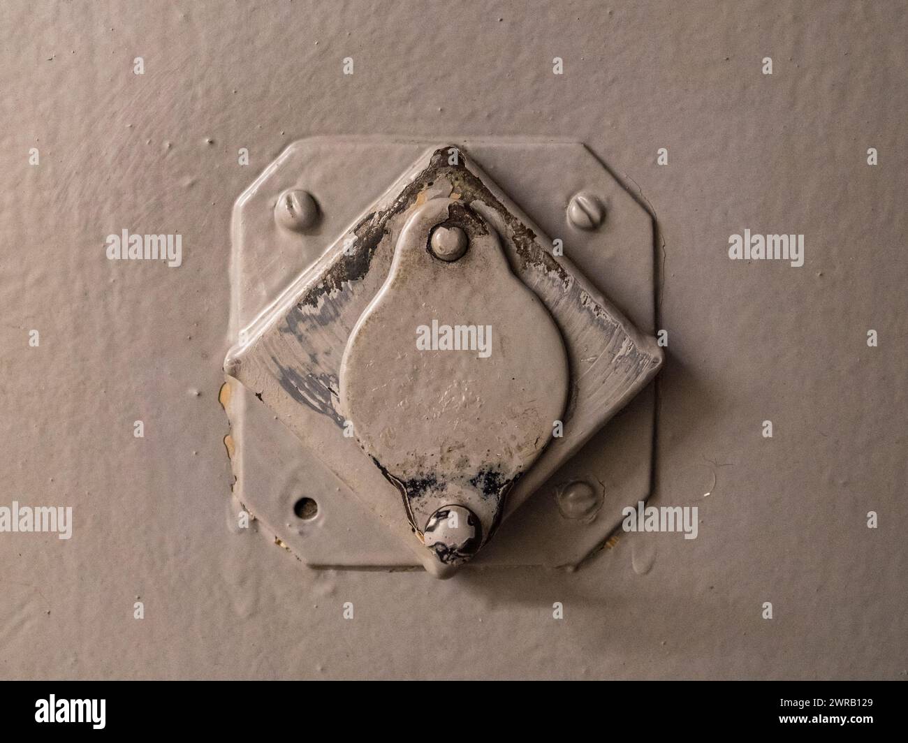 Prison cell eye hole, U-boot (U-boat) submarine basement cells in the ...