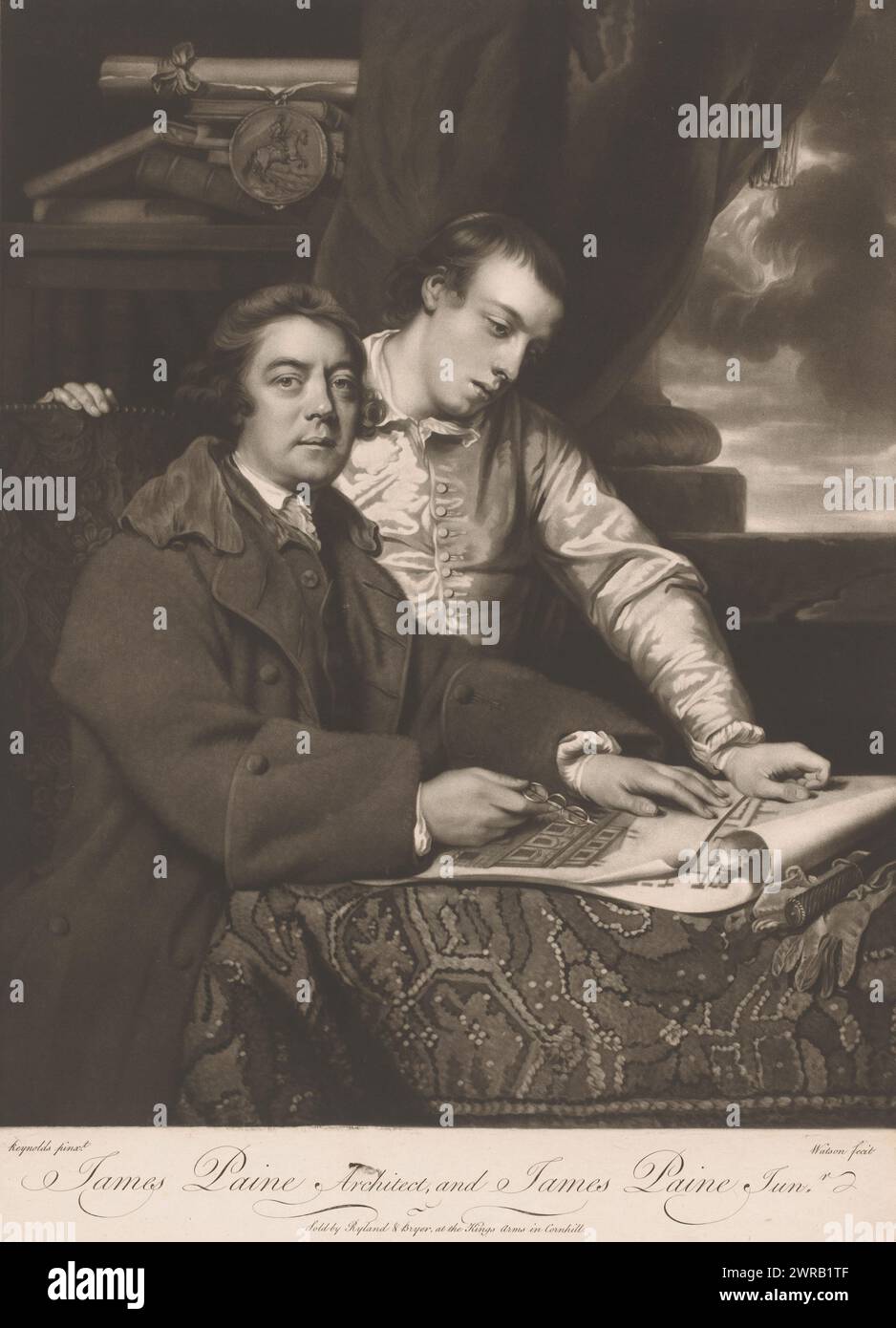 Portrait of James Paine and his son James, James Paine Architect, and ...