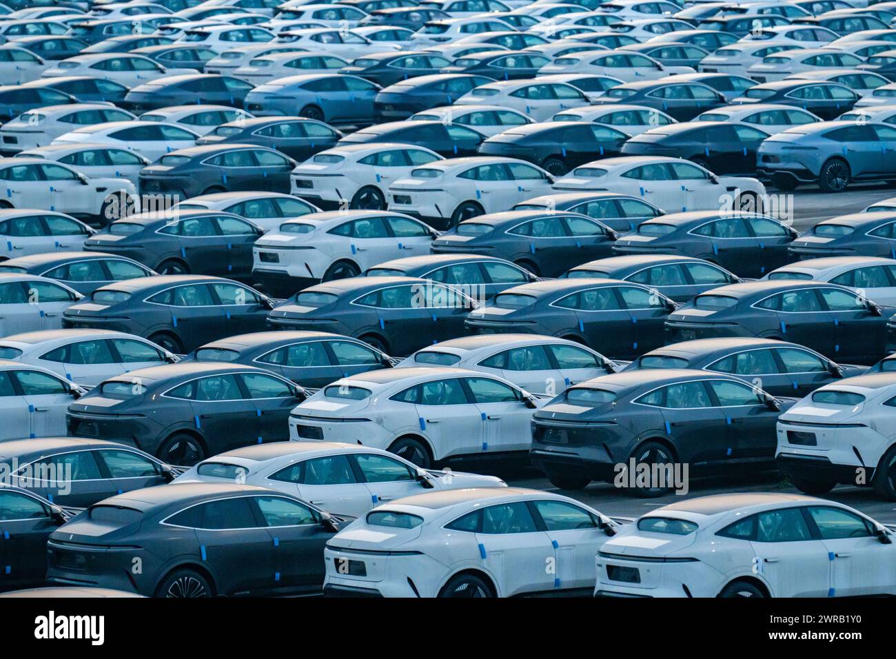 CHONGQING, CHINA - MARCH 11, 2024 - New energy vehicles are parked at ...