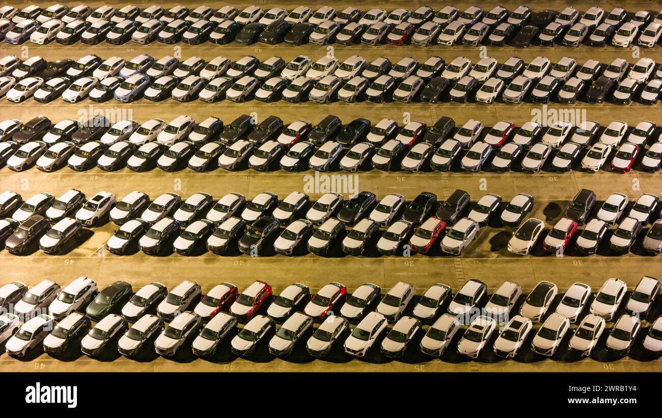 CHONGQING, CHINA - MARCH 11, 2024 - New energy vehicles are parked at ...