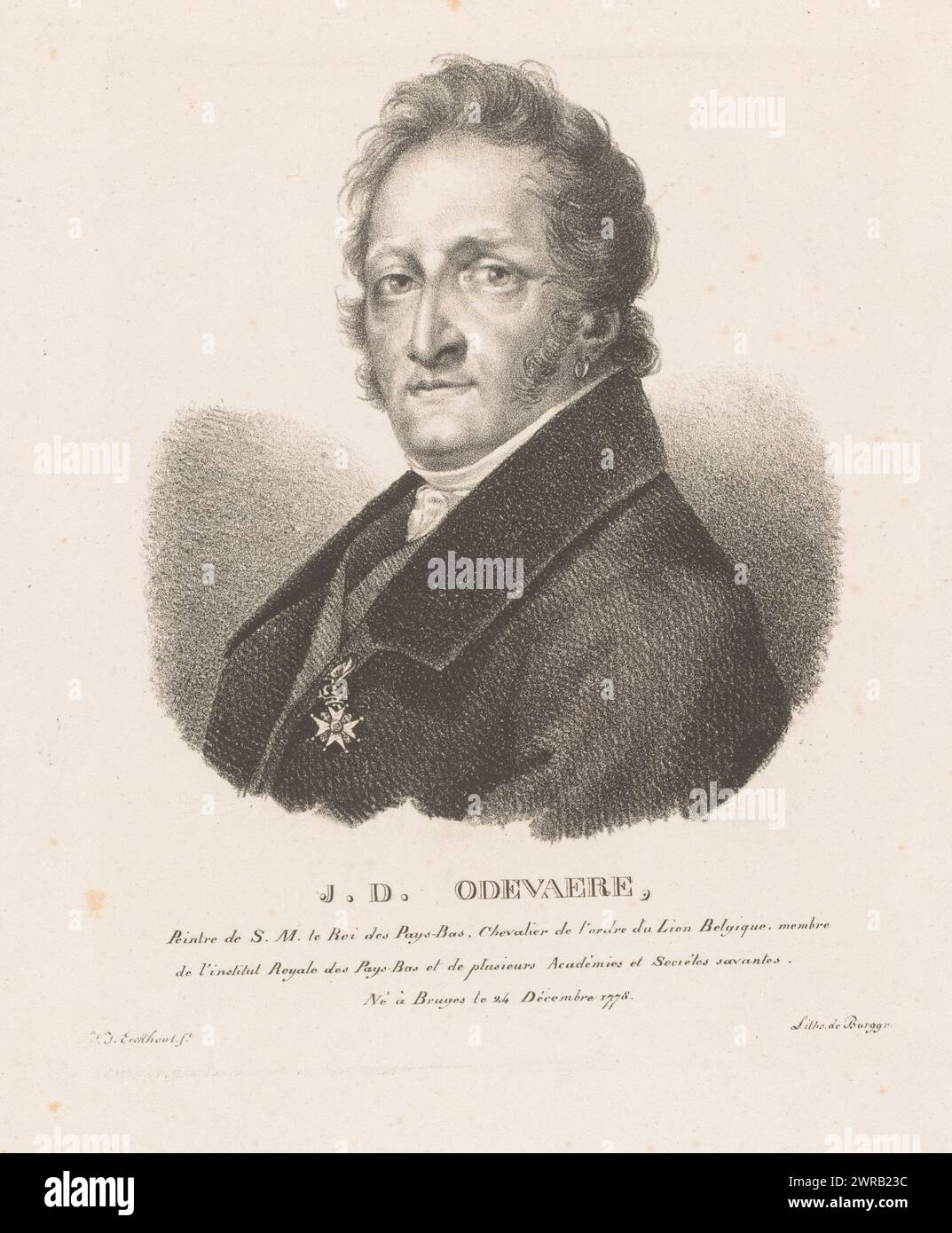 Portrait of Joseph-Denis Odevaere, J.D. Odevaere (title on object ...