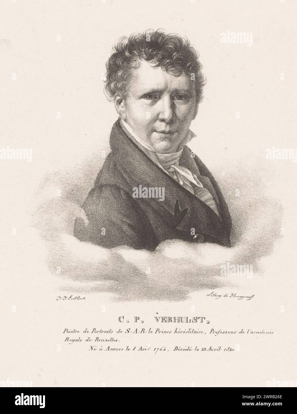 Portrait of Charles Pièrre Verhulst, C.P. Verhulst (title on object ...