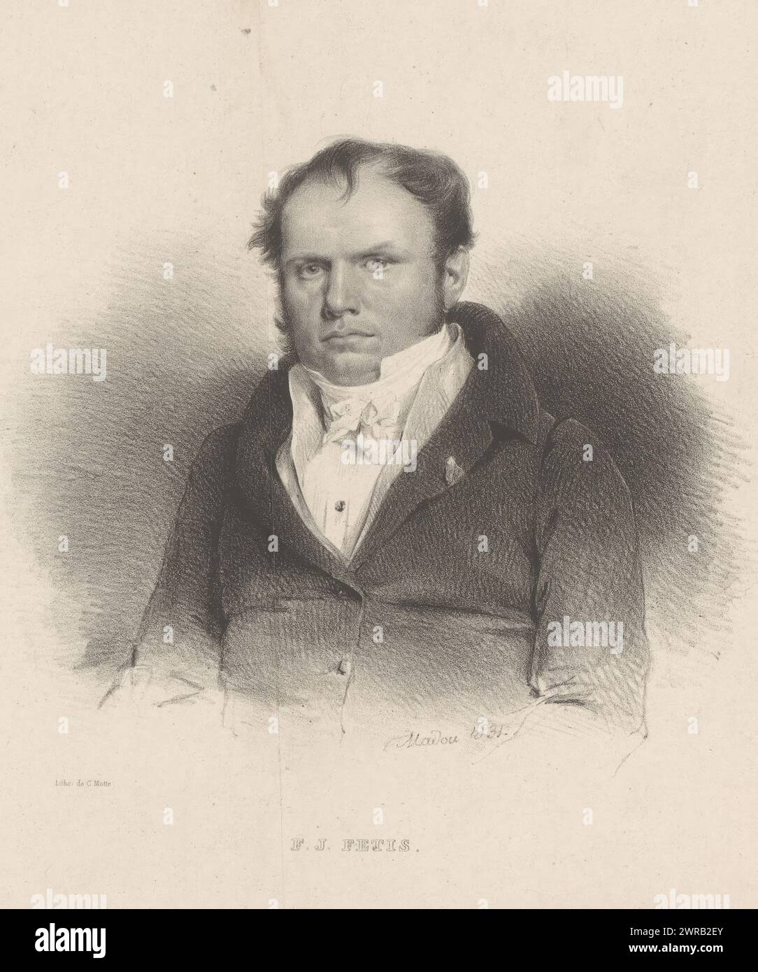 Portrait of François-Joseph Fétis, F.J. Fetis (title on object), print ...