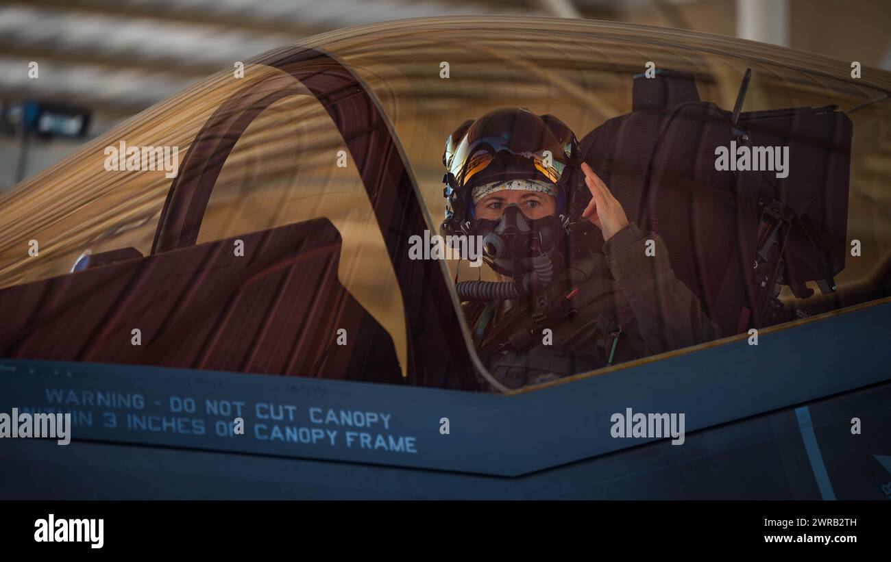 U.S. Air Force Maj. Madison Burgess, 310th Fighter Squadron flight ...