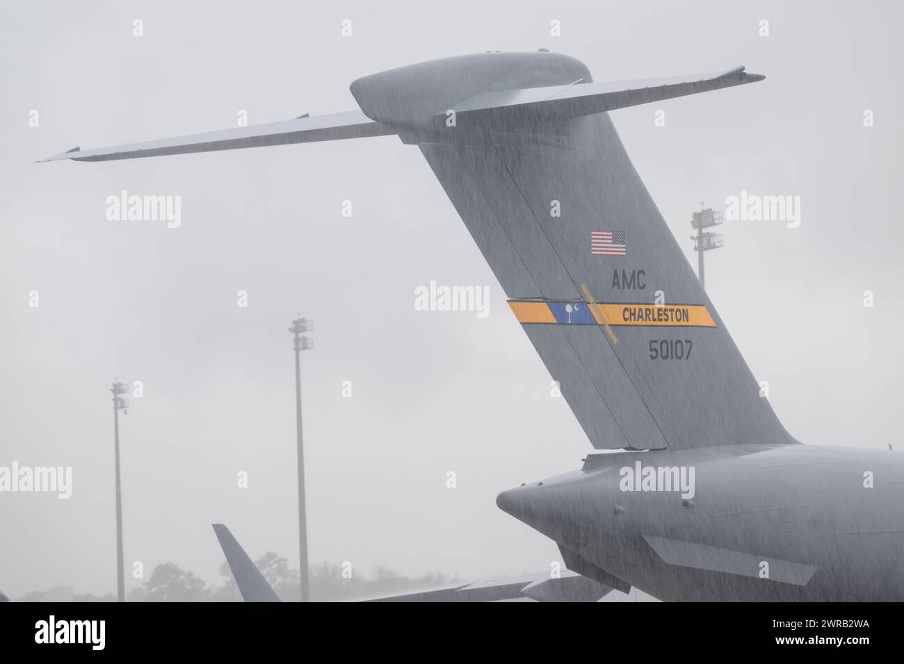 A U.S. Air Force C-17 Globemaster III sits on the flight line March 6 ...
