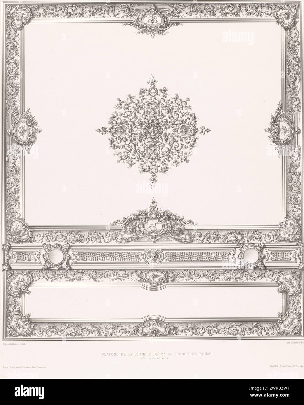 Ceiling of the room of the Prince of Rohan at the Hôtel de Soubise ...