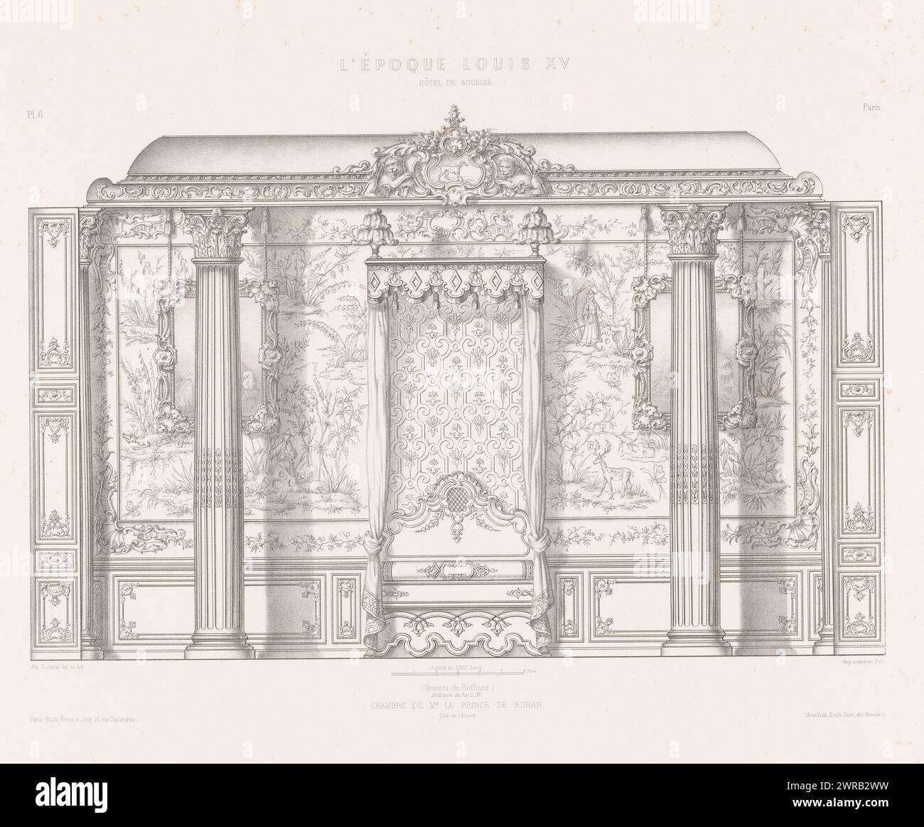 Wall in the room of the Prince of Rohan in the Hôtel de Soubise, Hôtel ...