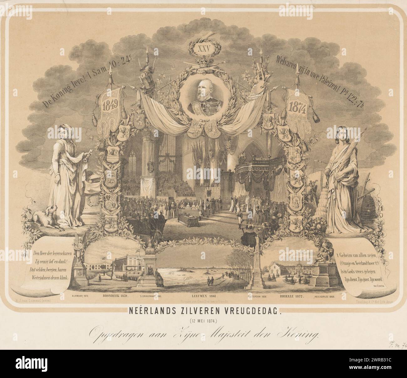 Inauguration of William III as King of the Netherlands, Dutch Silver ...