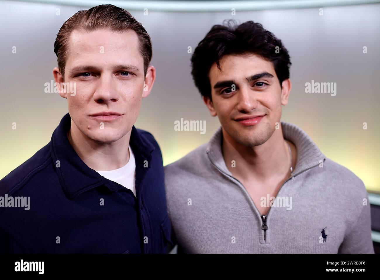 Berlin, Germany. 11th Mar, 2024. Actor Max von der Groeben (l) and ...