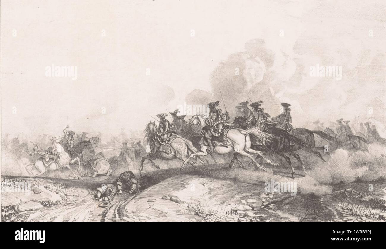 Battle with horsemen, Examples of figure studies for landscape artists ...