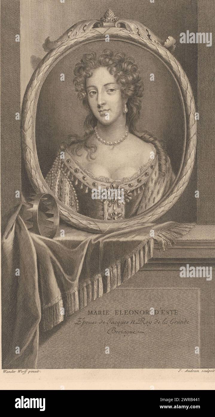 Portrait of Mary of Modena, Marie Eleonor d'Este, épouse of Jacques II ...