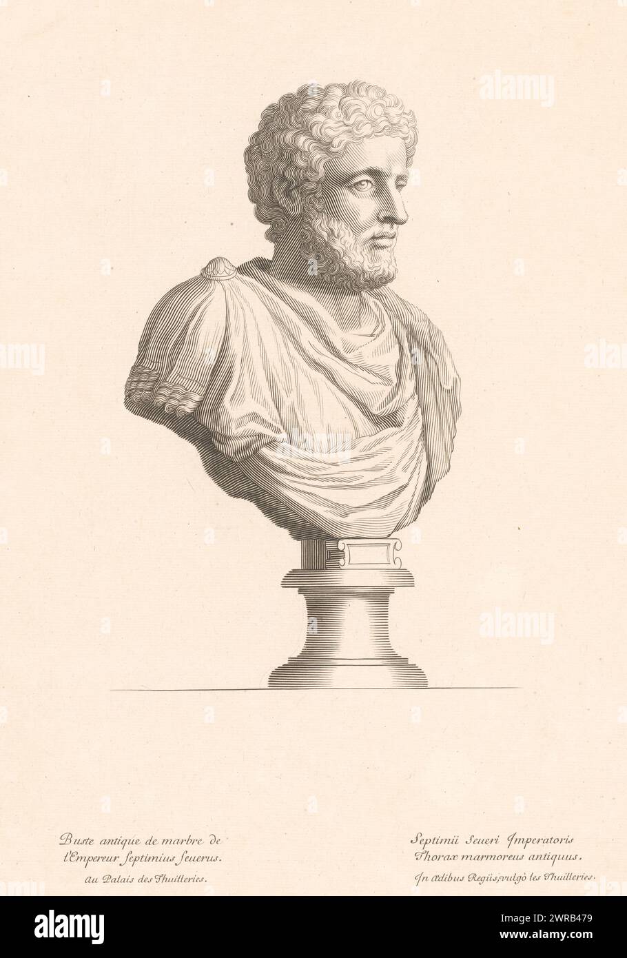 Septimii severi imperatoris thorax marmoreus antiquus hi-res stock ...