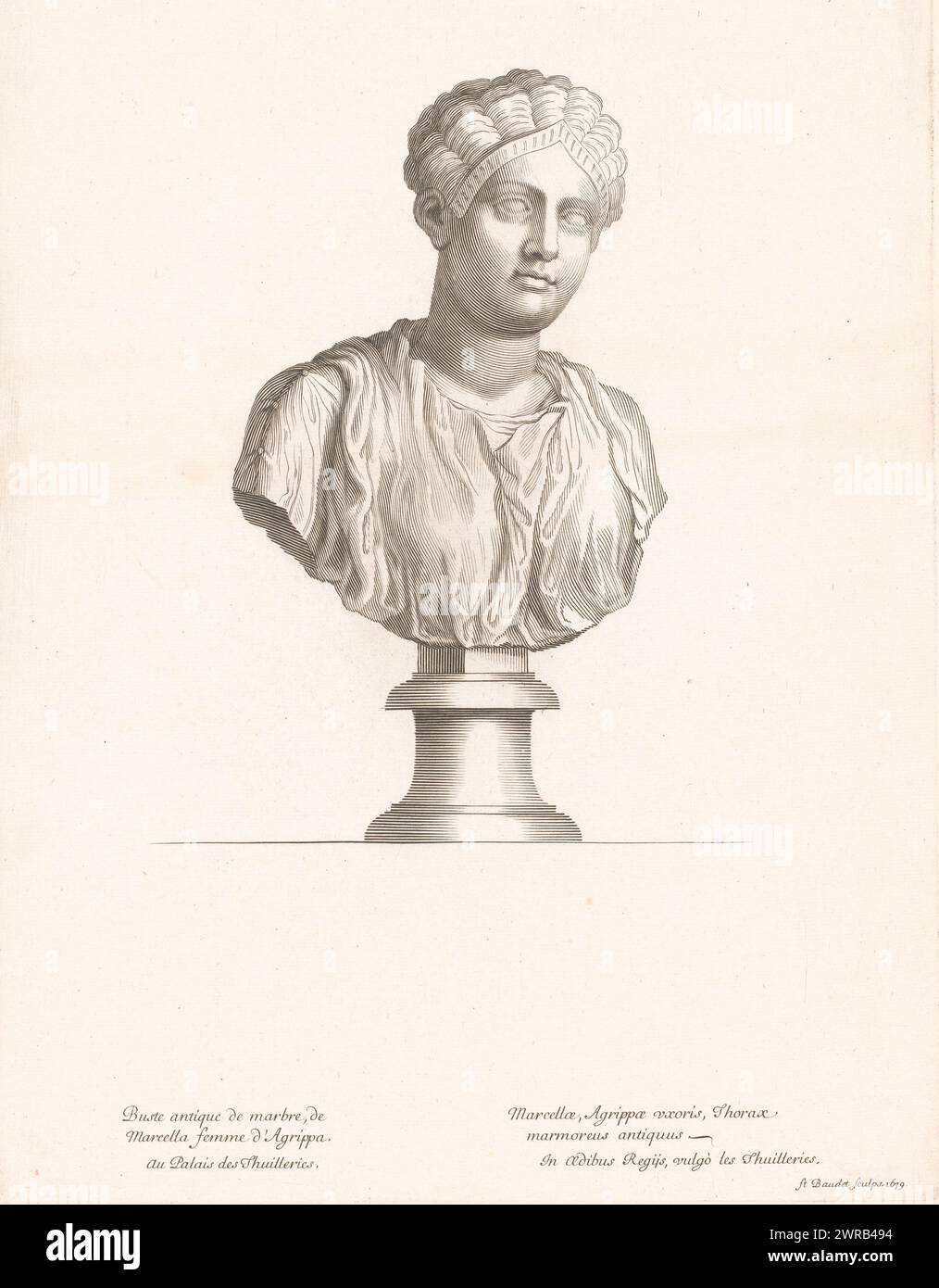 Antique bust of Claudia Marcella maior, Bust antique de marbre, the ...
