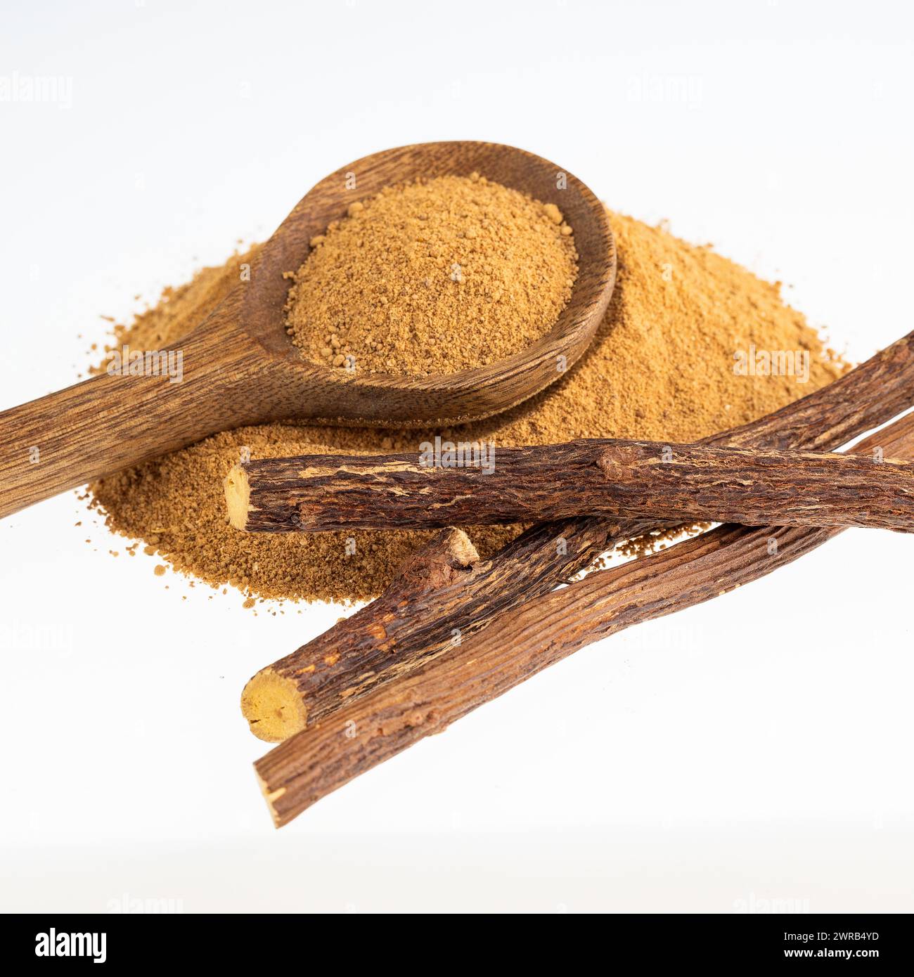 Glycyrrhiza glabra - Organic dried licorice sticks with powder Stock ...