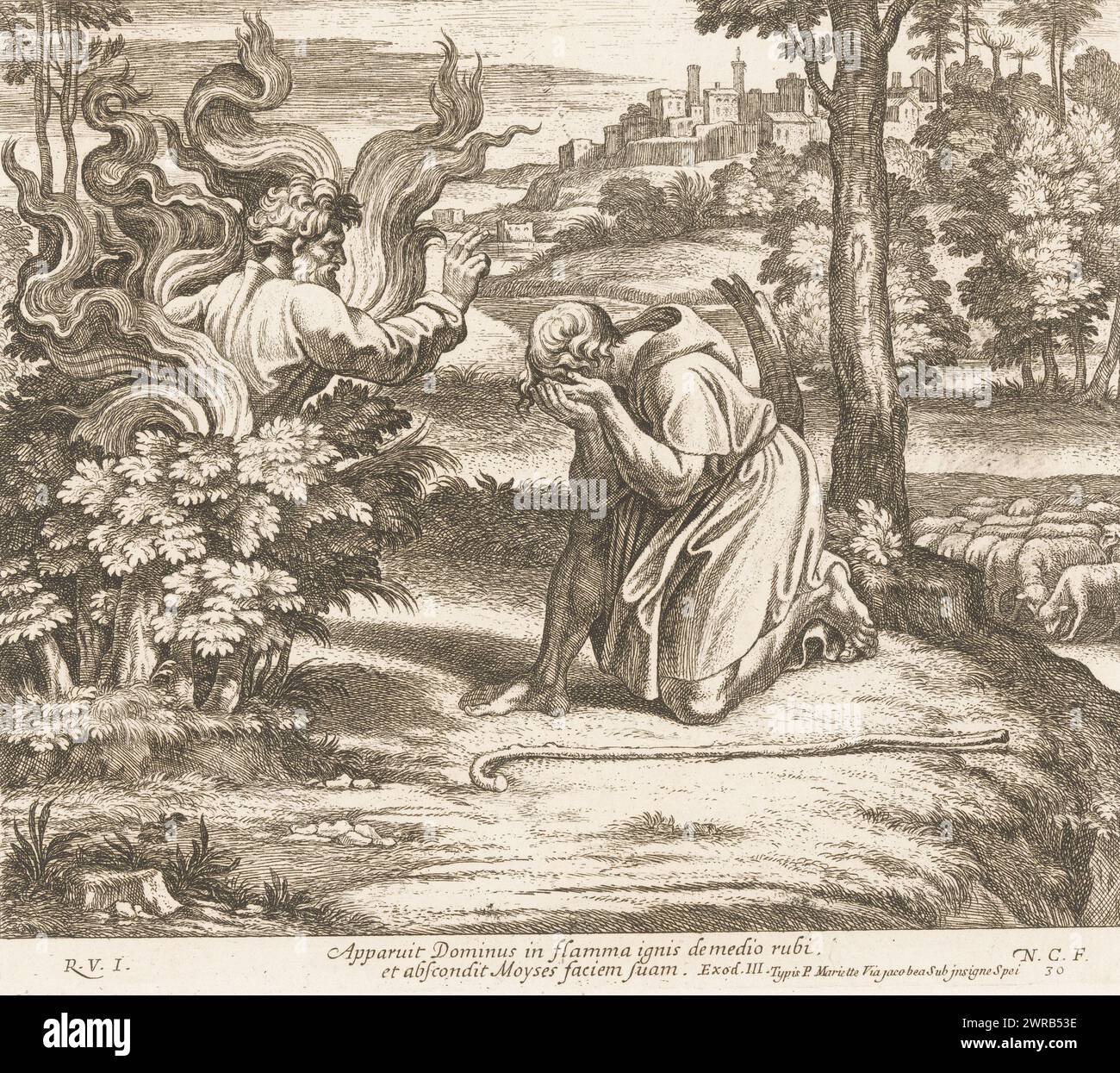 Moses and the Burning Bush, Raphael Bible (series title), Sacrae ...