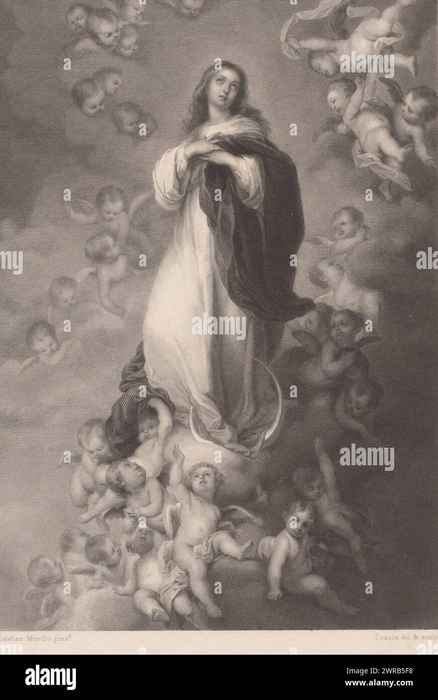 Immaculate Conception of Mary, print maker: Charles Cousin, after ...