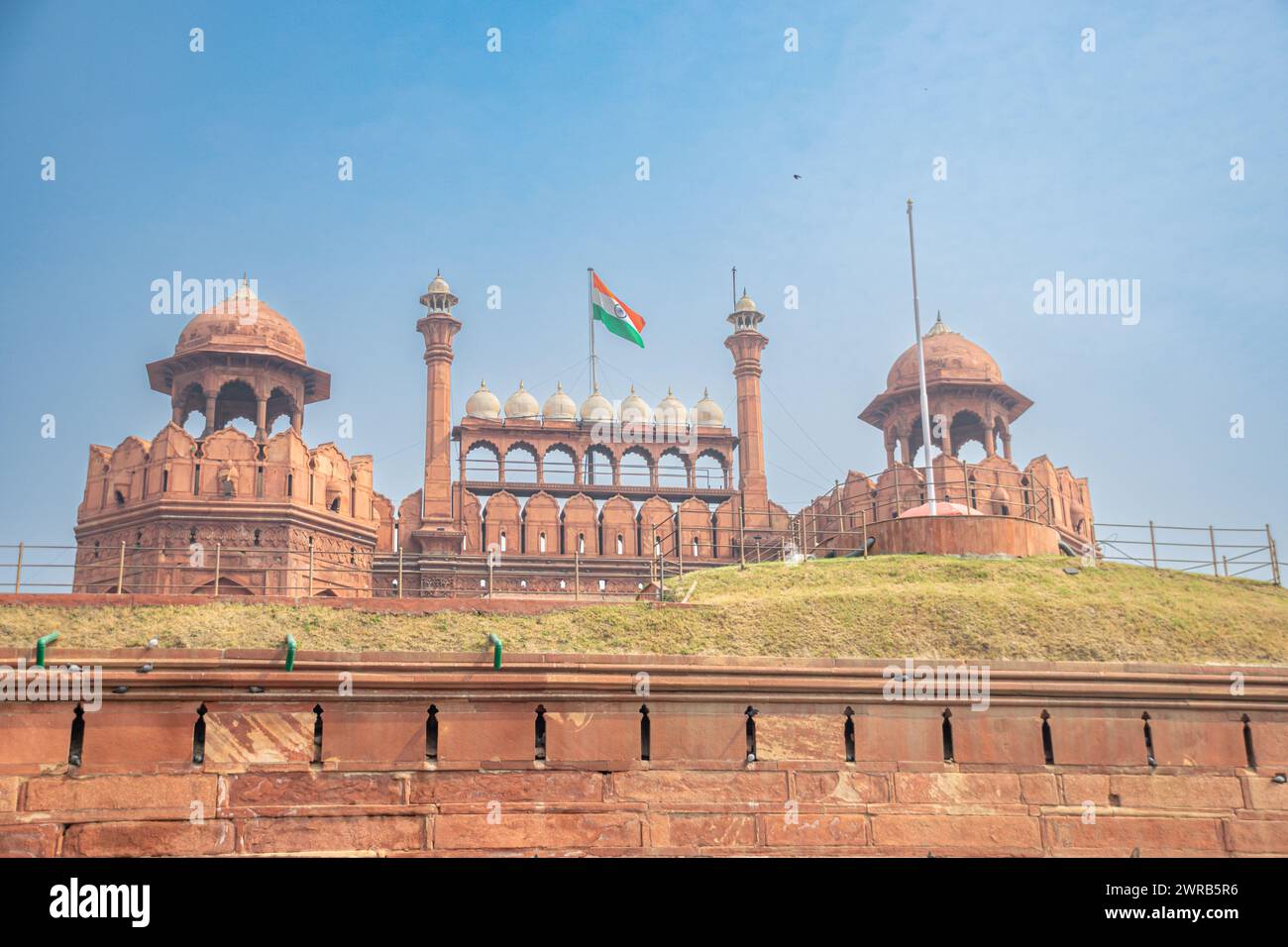 Front view of main entrance to Red Fort as New Delhi's tourist ...