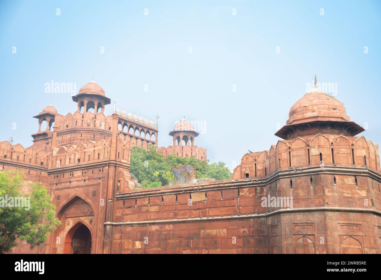 Front view of main entrance to Red Fort as New Delhi's tourist ...